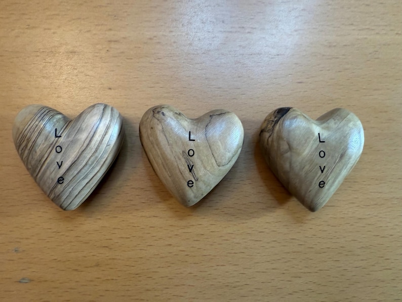 Olive Wood Comfort Heart - Etsy