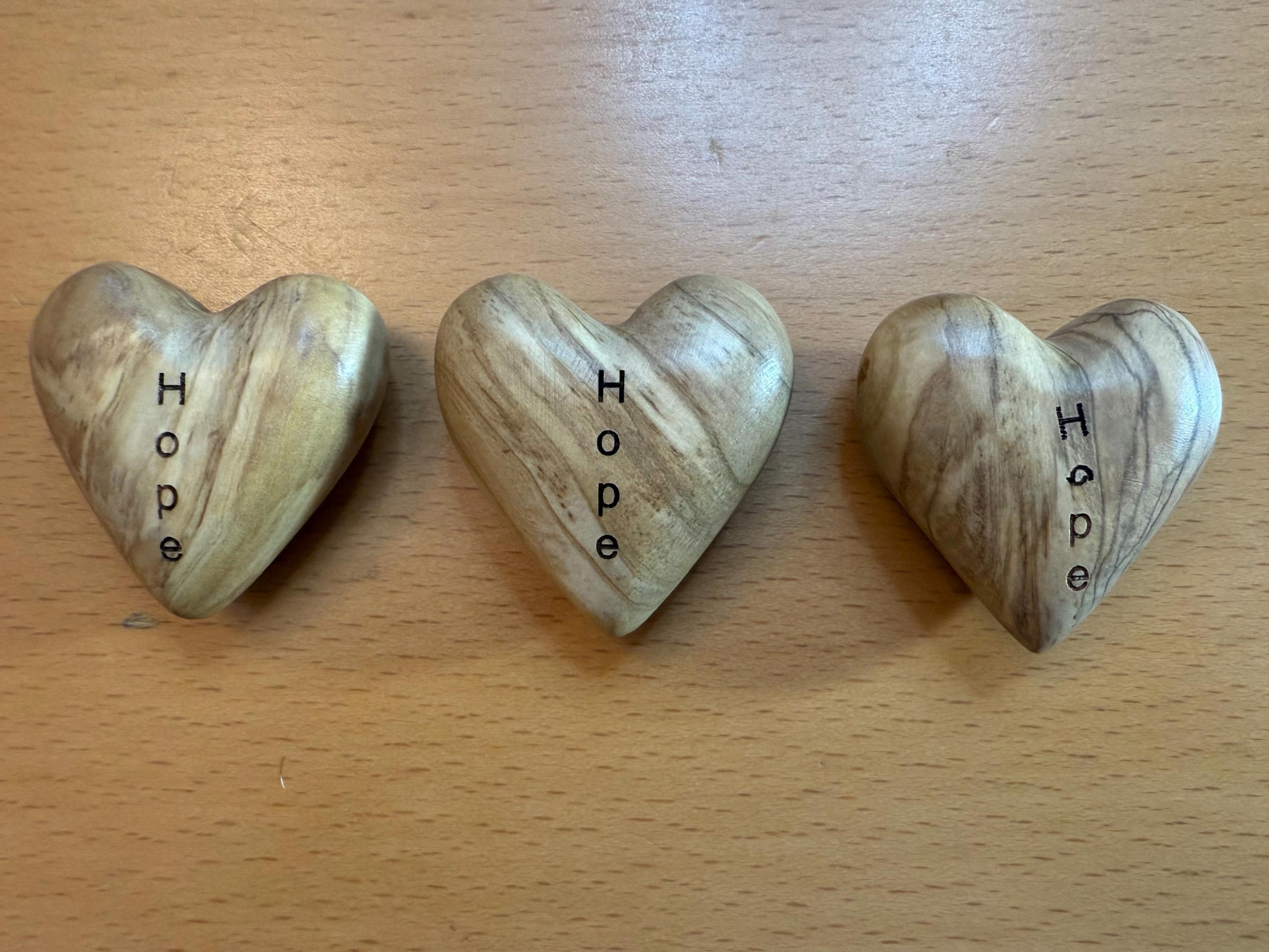 Olive Wood Comfort Heart - Etsy