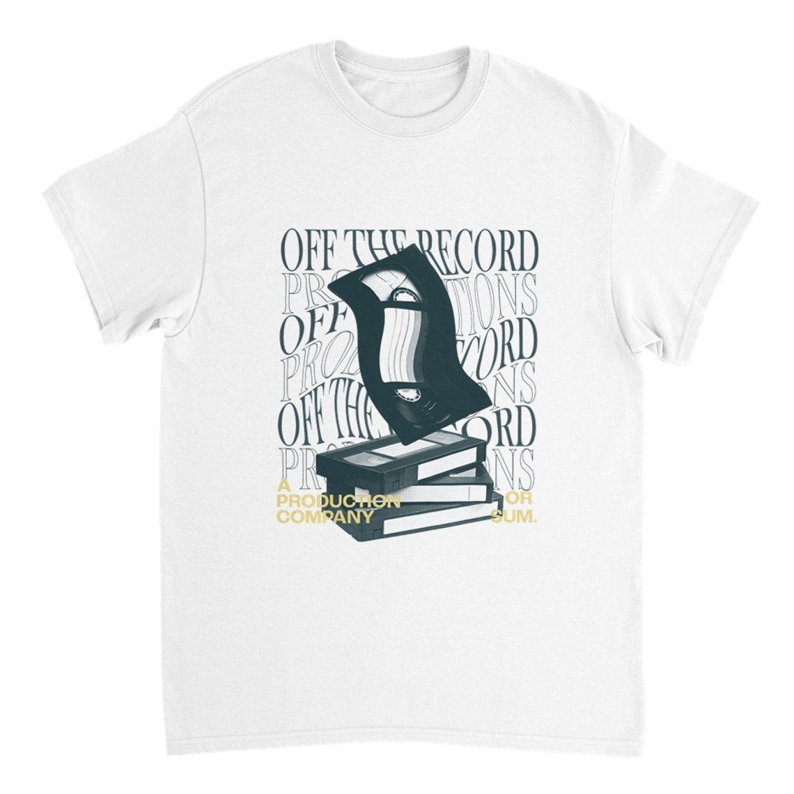 Off the Record Vhs Wave Crewneck T-shirt - Etsy