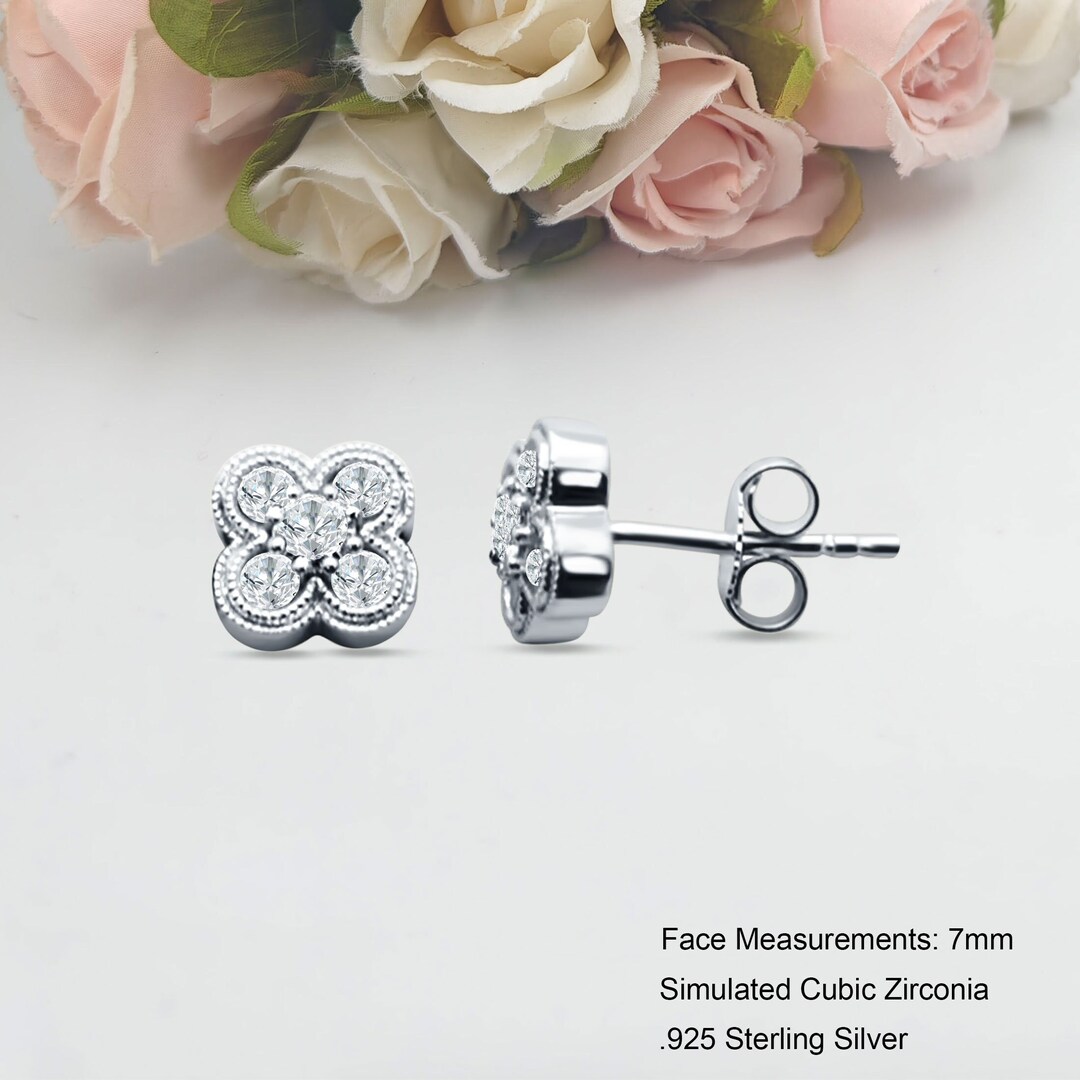 7 Mm New Design Stud Earring Women 925 Sterling Silver Round Stud ...