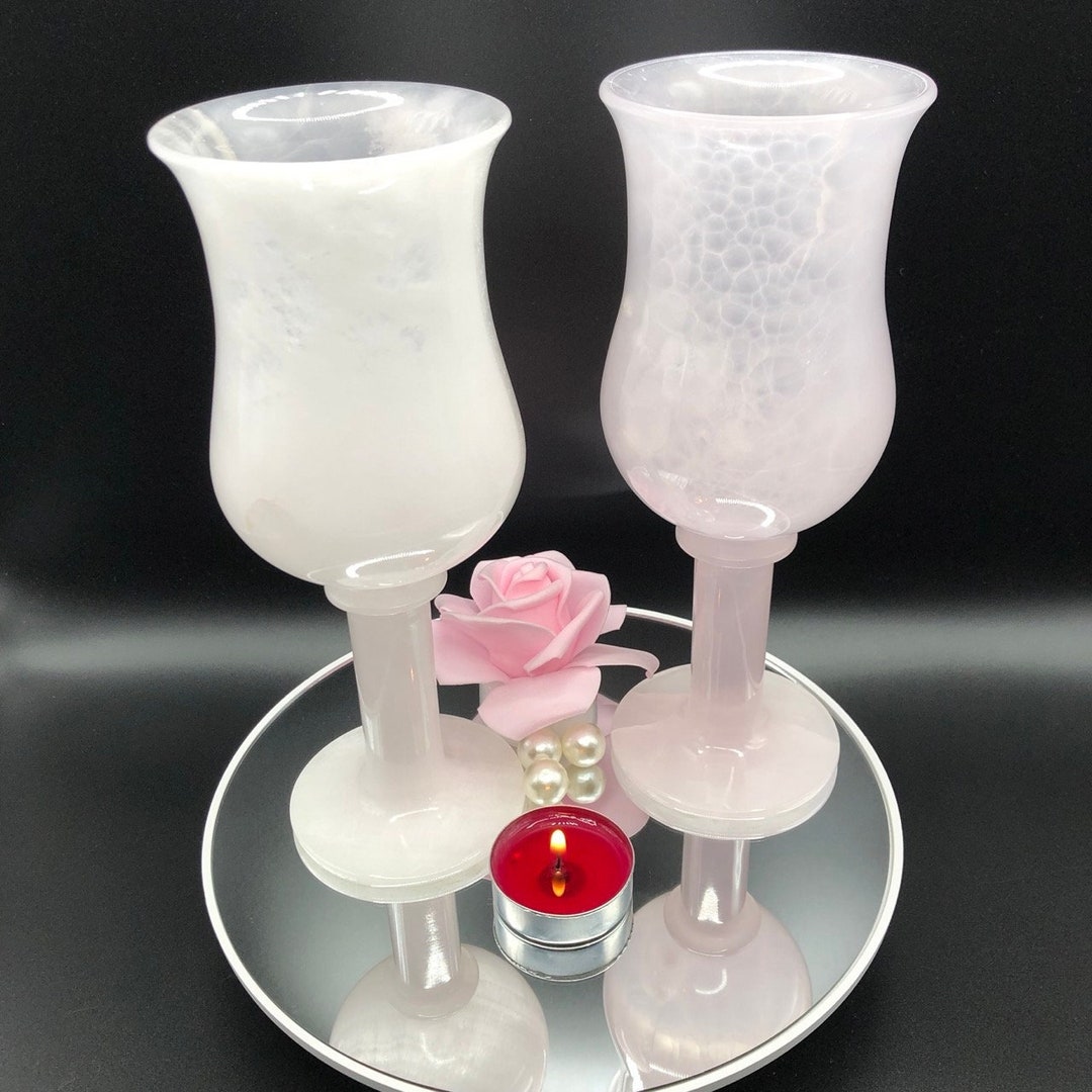 Pink Mangano Calcite Cup/ Natural Pink Calcite Glasses/ Onyx Wine ...