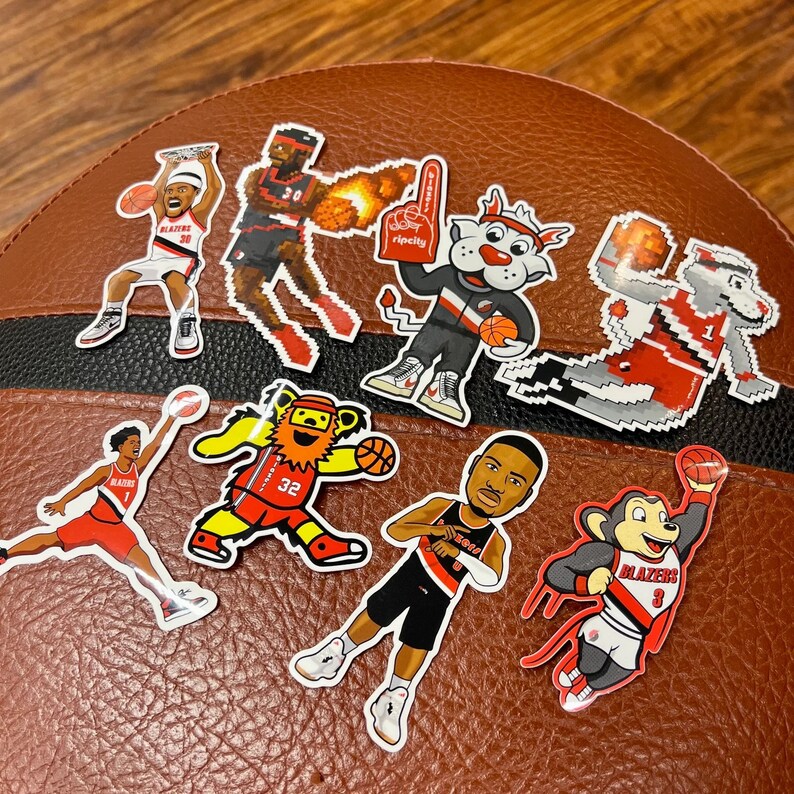 Trail Blazers Blaze Mascot Bobblehead Sticker - Etsy