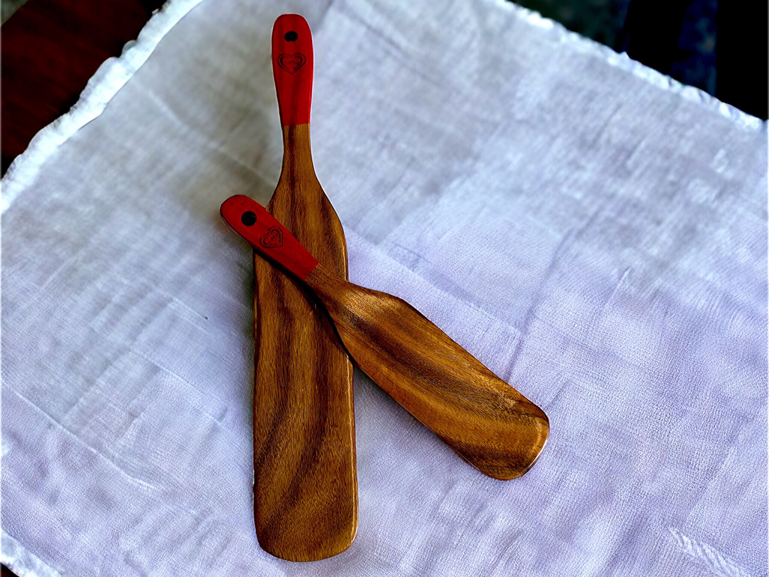 5-piece Nonstick Colorful Teak Wood Spurtle Set a Stylish, Functional ...