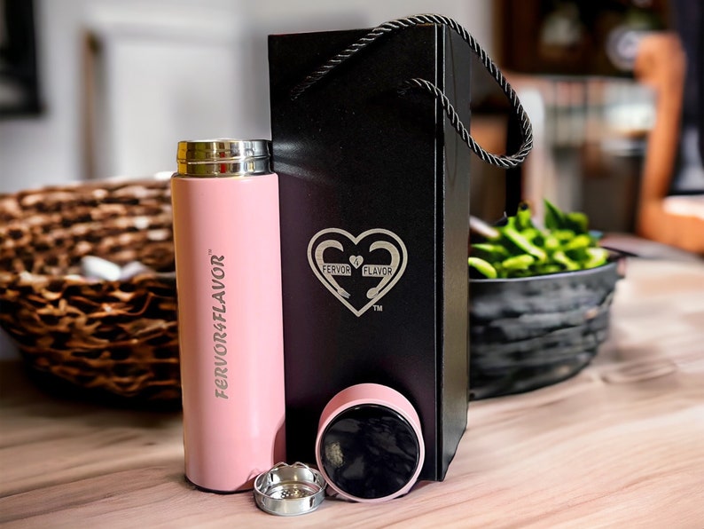 Smart Water Bottle: Stainless Steel, LED Temp Display, Gift Box - Etsy