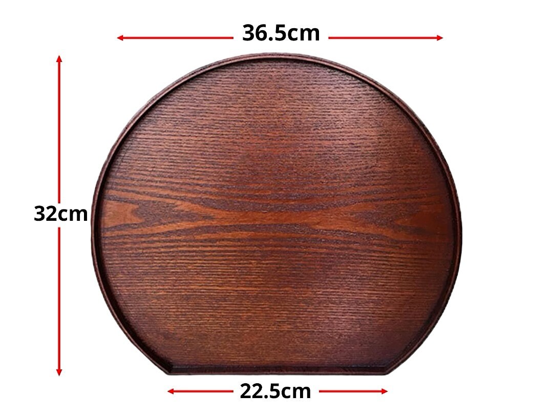 3-piece Half Moon Jujube Tray Set - Functional Elegance for Serving ...