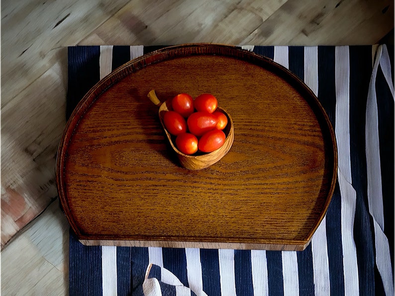 3-piece Half Moon Jujube Tray Set - Functional Elegance for Serving ...
