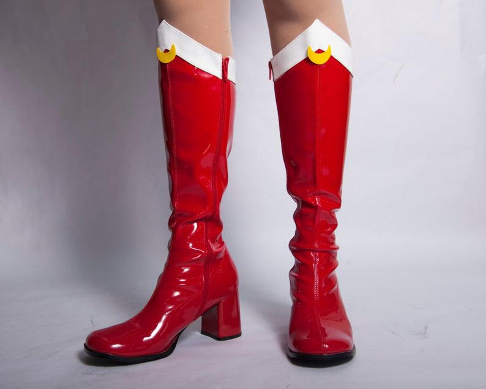 Botas de cosplay de anime de chica mágica de superhéroe con temática de ...