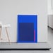 Electric Blue Contemporary Color Blocking Abstract Printable Wall Art ...