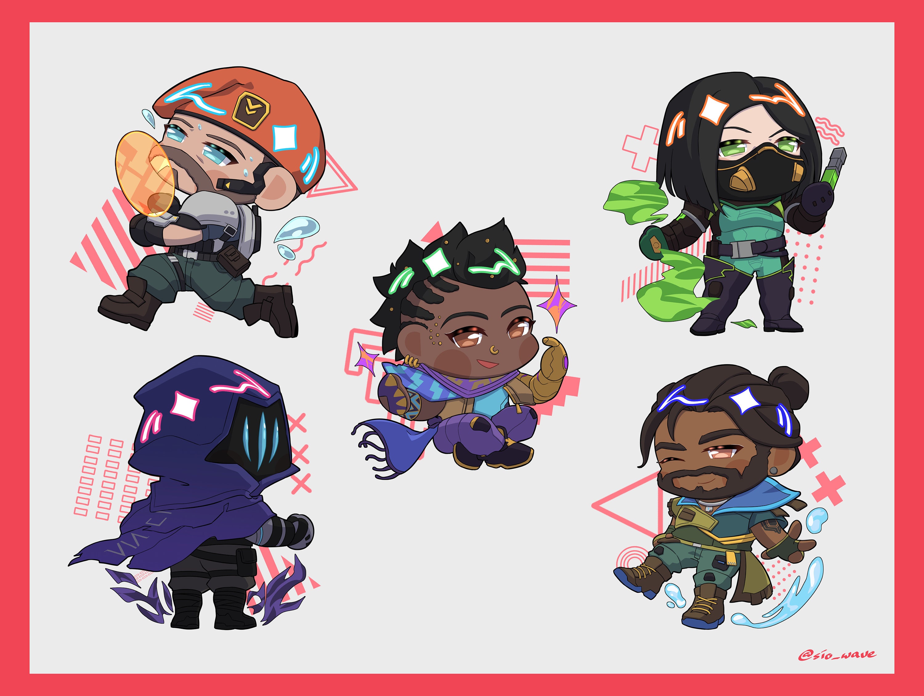 Valorant Agent Sticker Sets - Duelists Sentinels Controllers Initiators ...