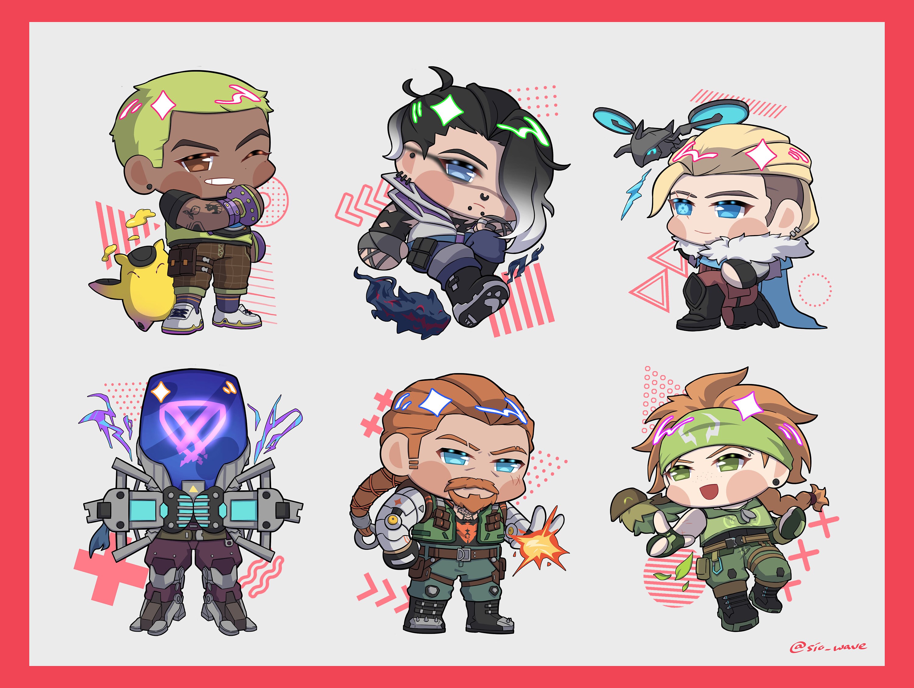 Valorant Agent Sticker Sets - Duelists Sentinels Controllers Initiators ...