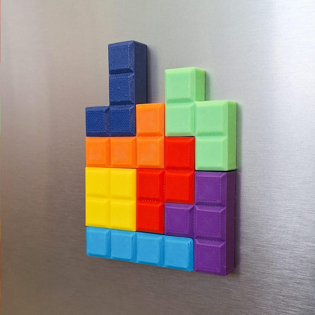 Tetrostack Magnets – Retro Game Fridge Magnets, Nostalgic Home Decor ...