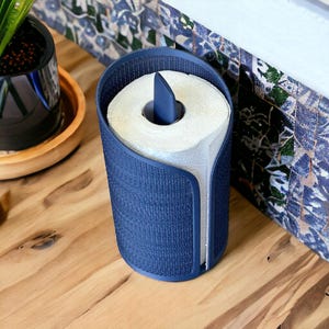 WEAVA -modern Wicker Paper Towel Holder: Kitchen Roll Dispenser, PLA ...