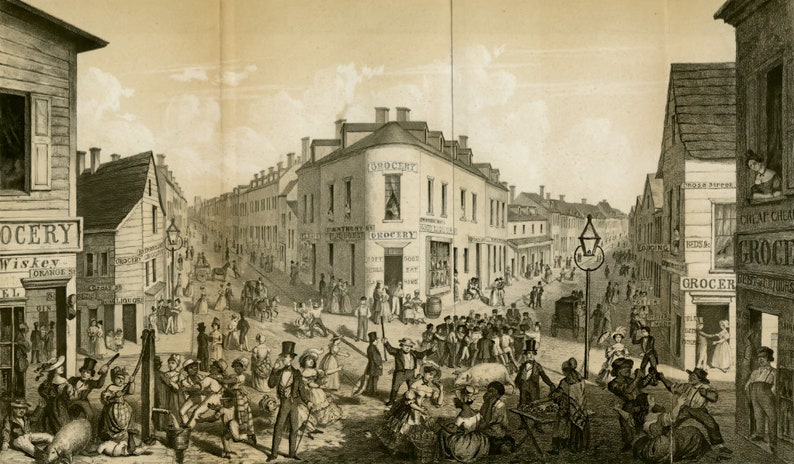 The Five Points New York | Original George Catlin Lithograph AND ...