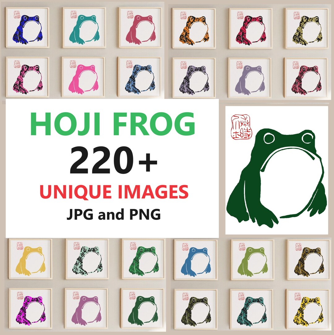 Hoji Frog Art Print Set: 220+ Japanese Woodblock Designs (digital ...