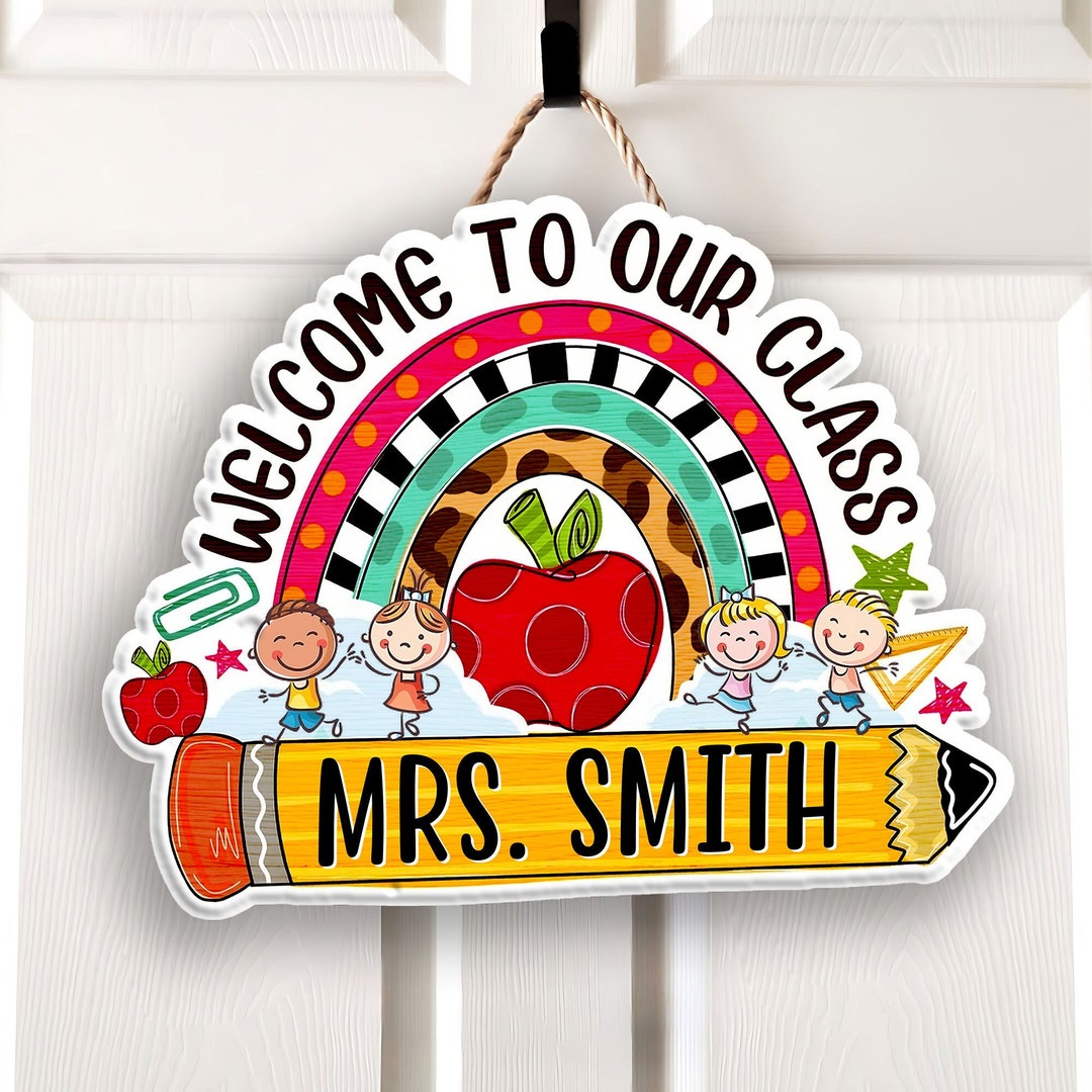 Personalized Teacher Name Door Sign Teacher Gifts Teacher - Etsy