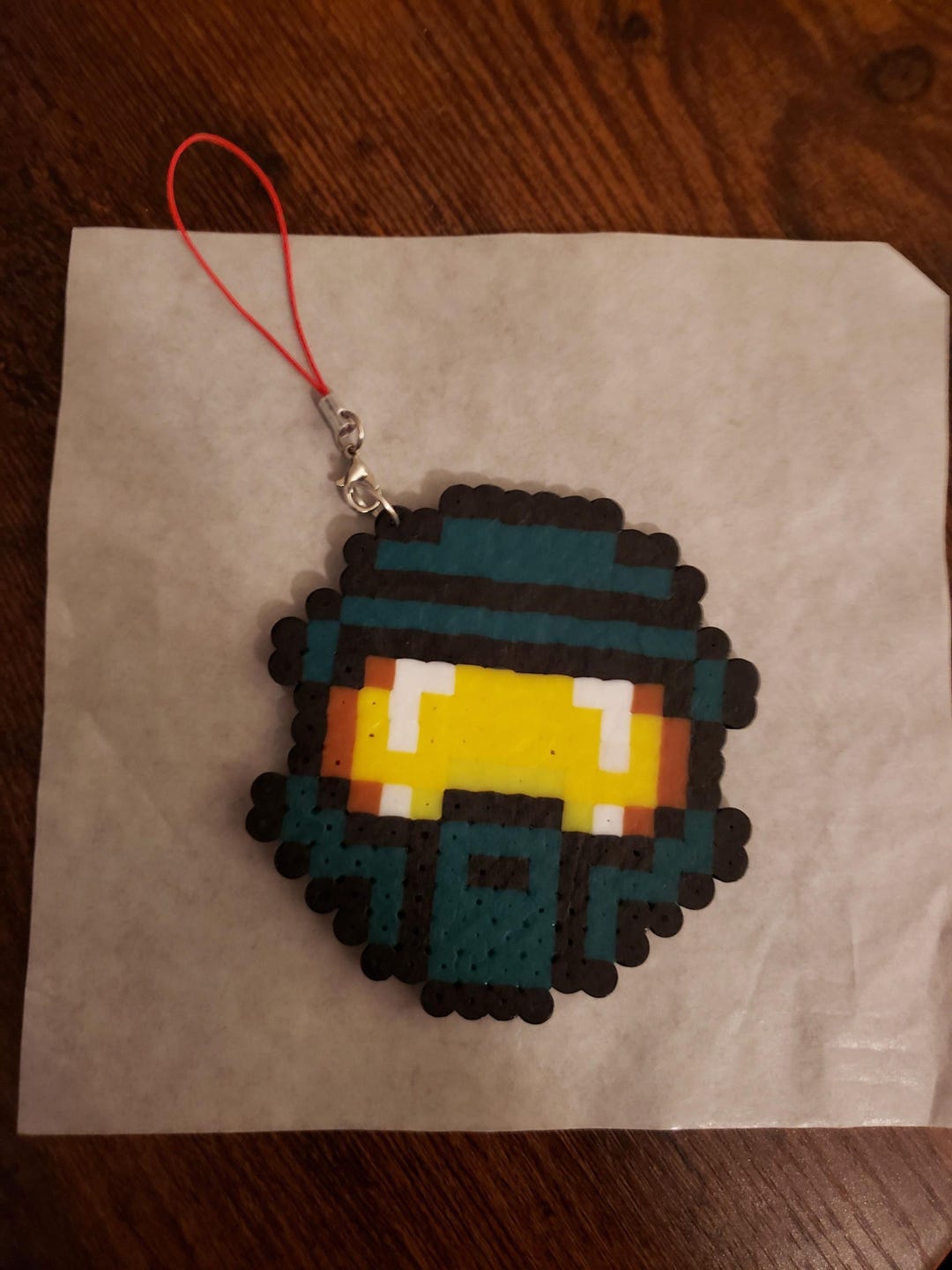 Halo Master Chief Keychain Perler Fuse Bead Pixel Art - Etsy
