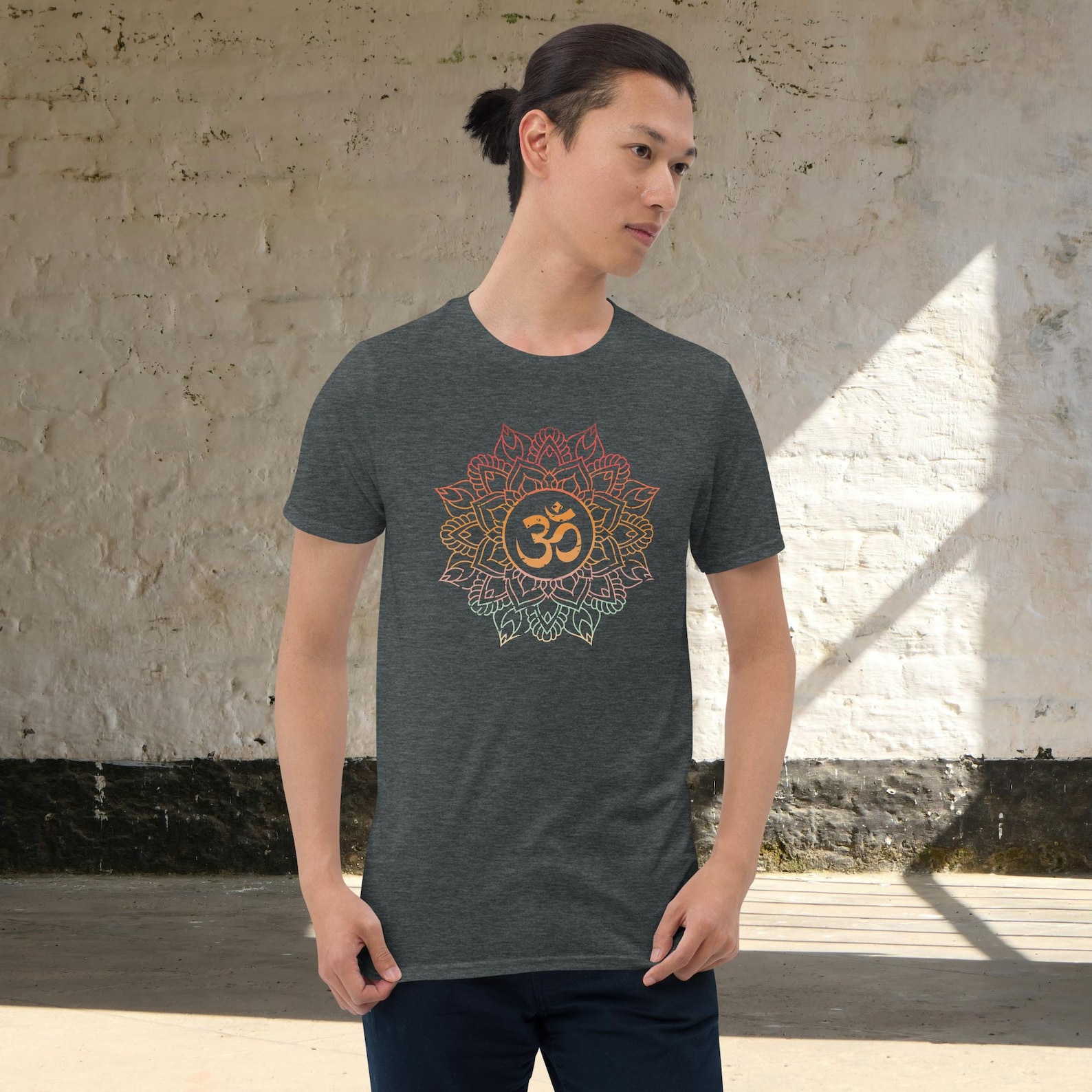 Mandala Meditation T-shirt Yoga-inspired Design, Mindfulness Wear for ...
