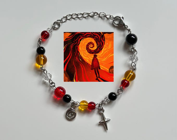 Red, Black and Yellow Charm Bracelet Awty James Marriott Inspired - Etsy UK