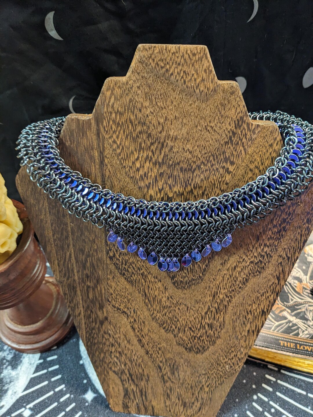 Linear Scalemaille Choker With Mini Scale Drops - Etsy