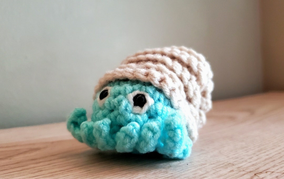 Pokemon - Omanyte Inspired Blue Hermit Crab Crochet Pattern - Etsy