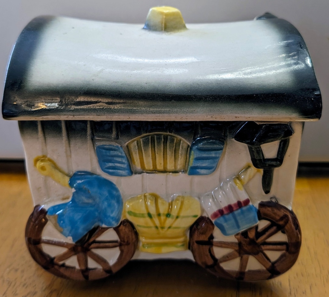 Vintage - Jar Biscuits - Gypsy Wagon - Measures 5.5" Tall X5.5" Wide - Etsy