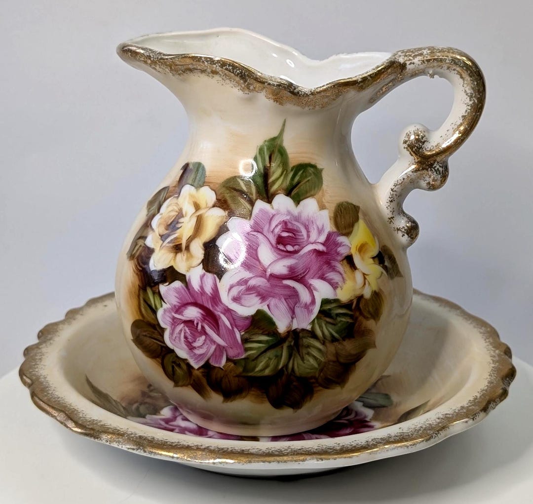 Vintage - Chamber Pot - Enesco, Japan - Hand Painted - Pitcher: 6 ...