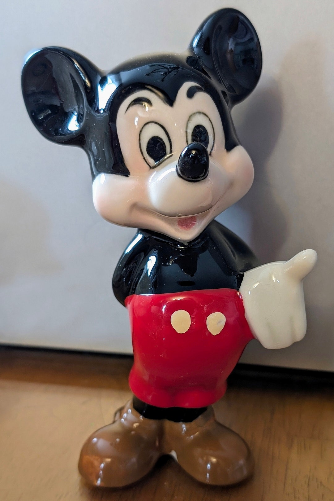Vintage - Disney - Mickey Mouse - Ceramic Figurine - Measures 6" Tall ...