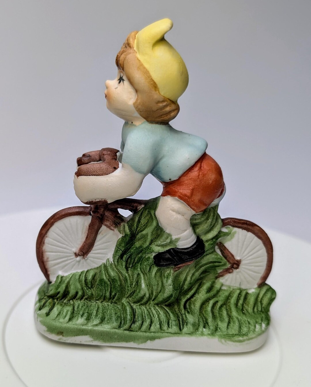 Vintage - Little Boy Figurine in Bicycle - Cyclist - Porcelain - 4 ...