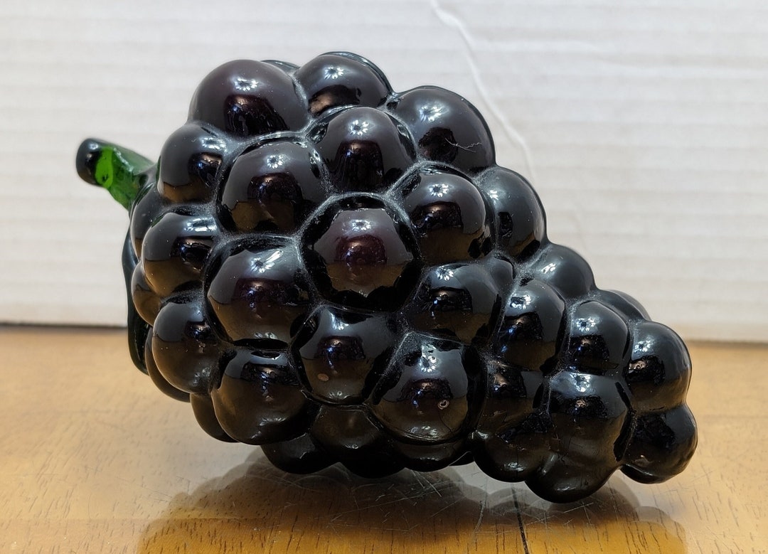 Vintage - Blown Glass Fruit - Grape - Measuring 6'' Long - Etsy