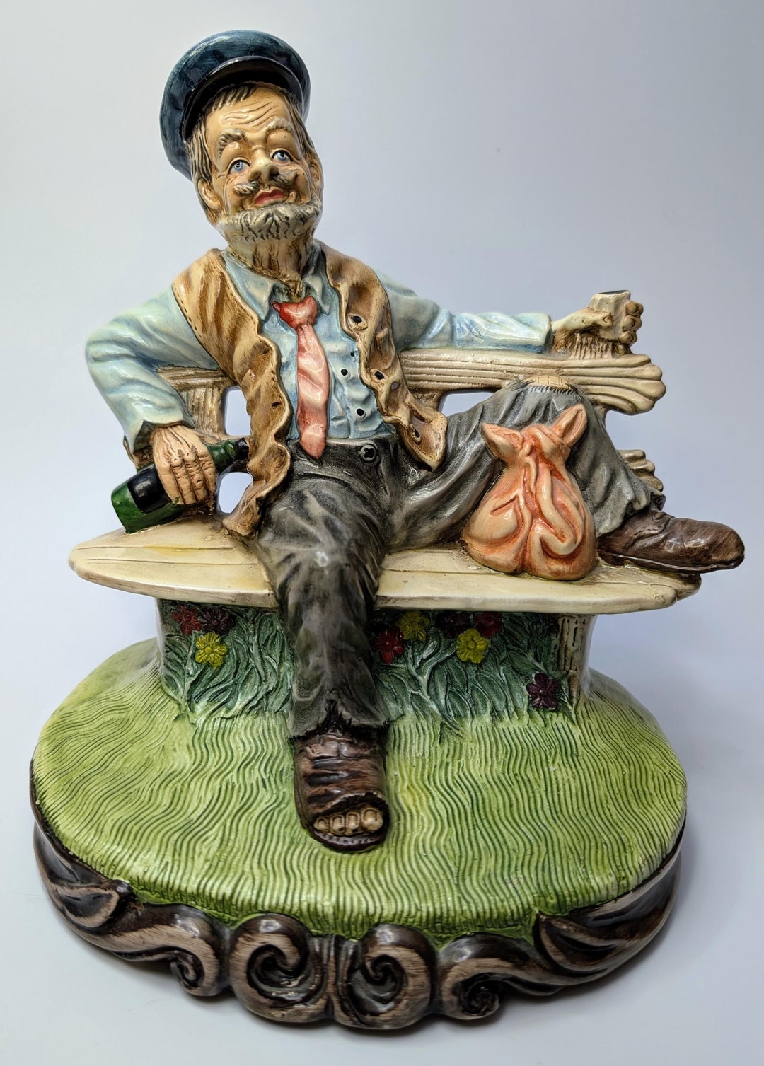 Vintage - Tramp Figurine - HOBO - Homeless - Measures: 9'' Tall X 7.5 ...