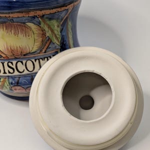 Cookie Jar / Candy Jar - ''biscotti'' - Ceramic - 7.75'' Tall With Lid ...