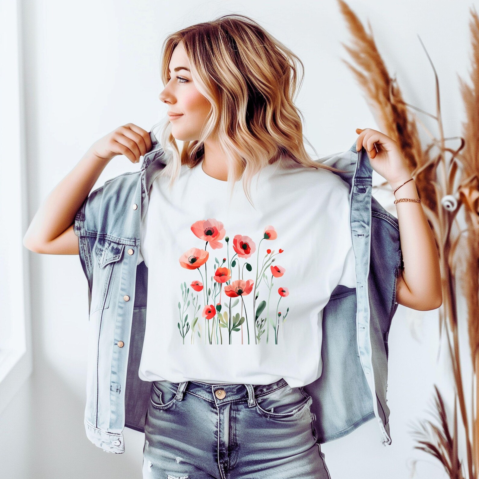 Poppies Flowers T-shirt - Etsy