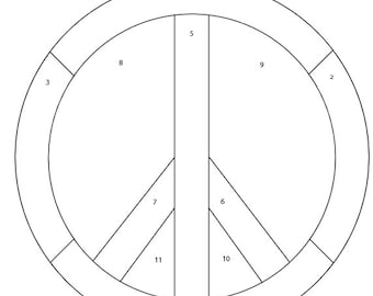 PATTERN - Peace Sign Simple Stained Glass Pattern DIGITAL DOWNLOAD Pdf ...