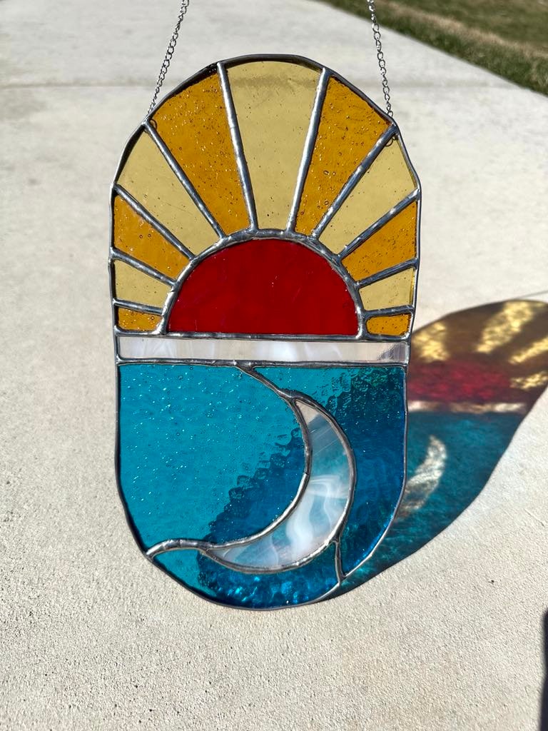 Sun and Moon Stained Glass Pattern Digital Download - Etsy