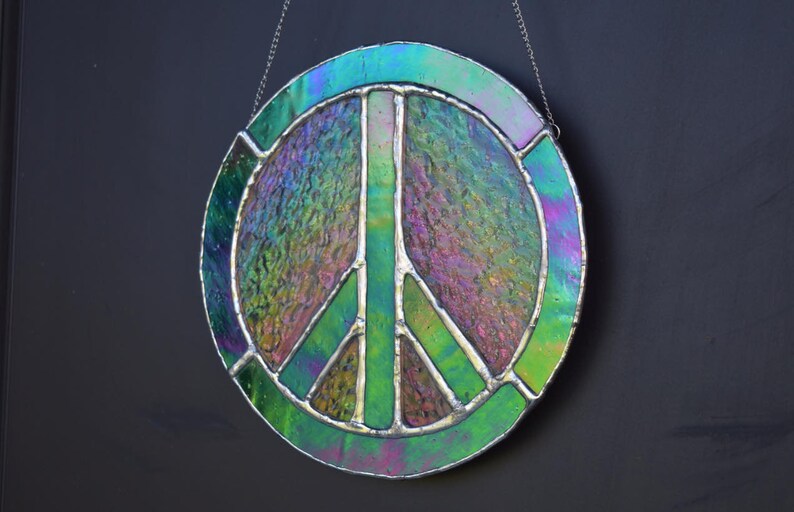 Peace Sign Stained Glass Pattern Digital Download - Etsy