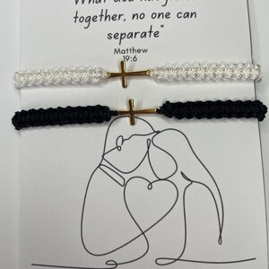 Matching Cross Couples Bracelets/magnetic Heart Gold Color Cross - Etsy