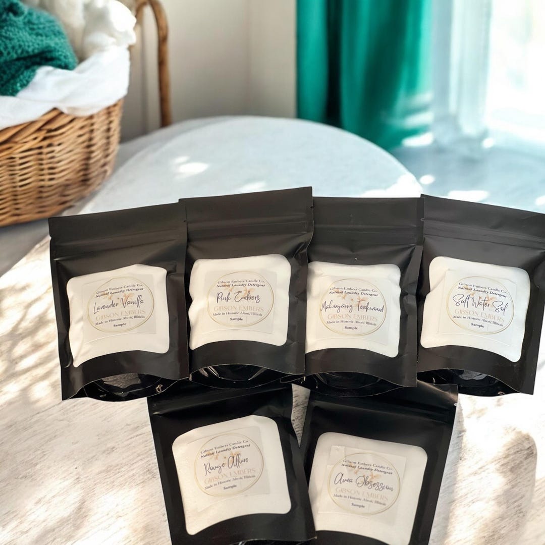 Laundry Detergent 5oz Sampler Pack, Natural, Vegan, Septic Safe, Biodegradable - Etsy