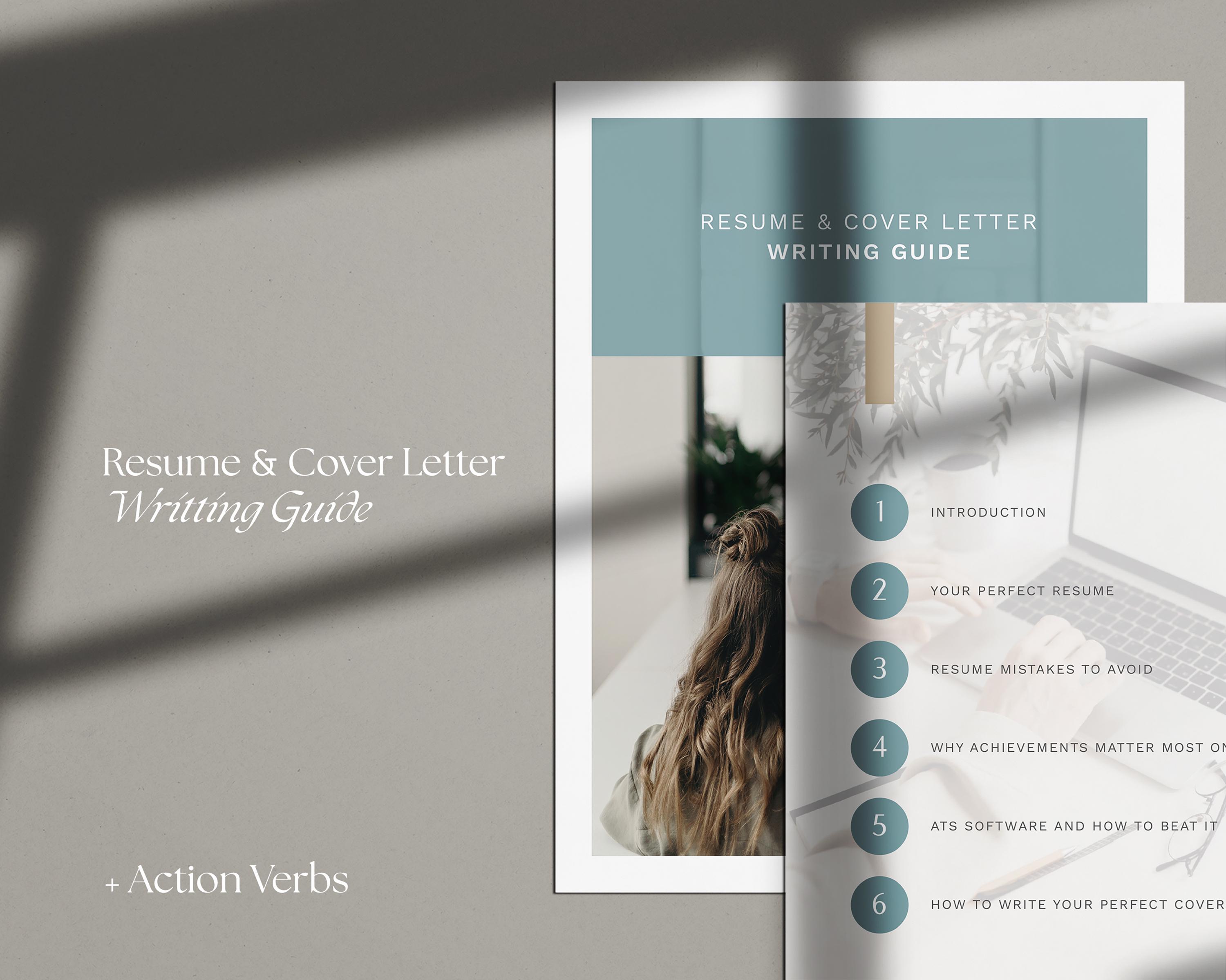 Single Column Resume Template for Microsoft Word and Google Docs, Cover ...