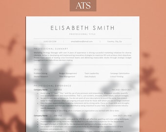 Modern Resume Template for Microsoft Word and Google Docs, Cover Letter ...