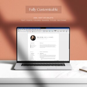 Clean Resume Template With Photo for Microsoft Word and Google Docs ...