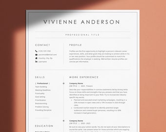 Clean Resume Template With Photo for Microsoft Word and Google Docs ...
