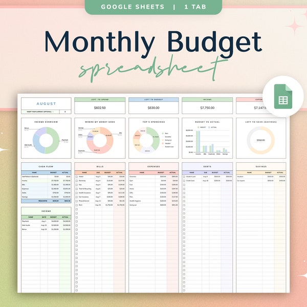 Bonus Spreadsheet - Etsy