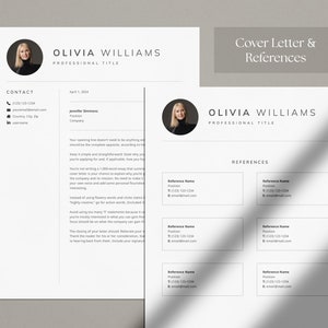 Clean Resume Template With Photo for Microsoft Word and Google Docs ...