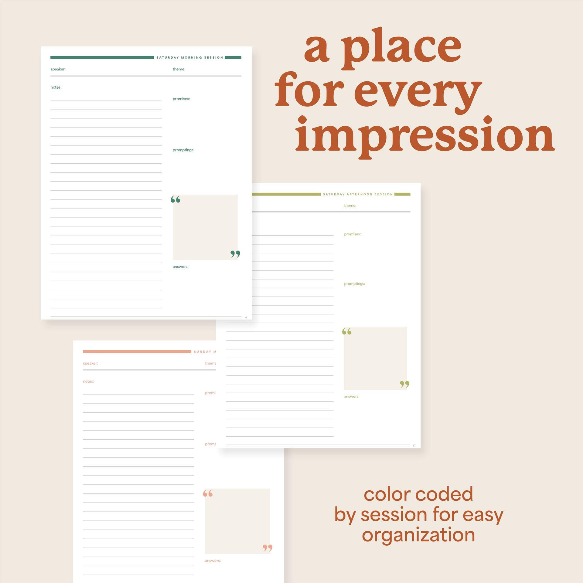 General Conference Journal Printable General Conference Pages Digital ...