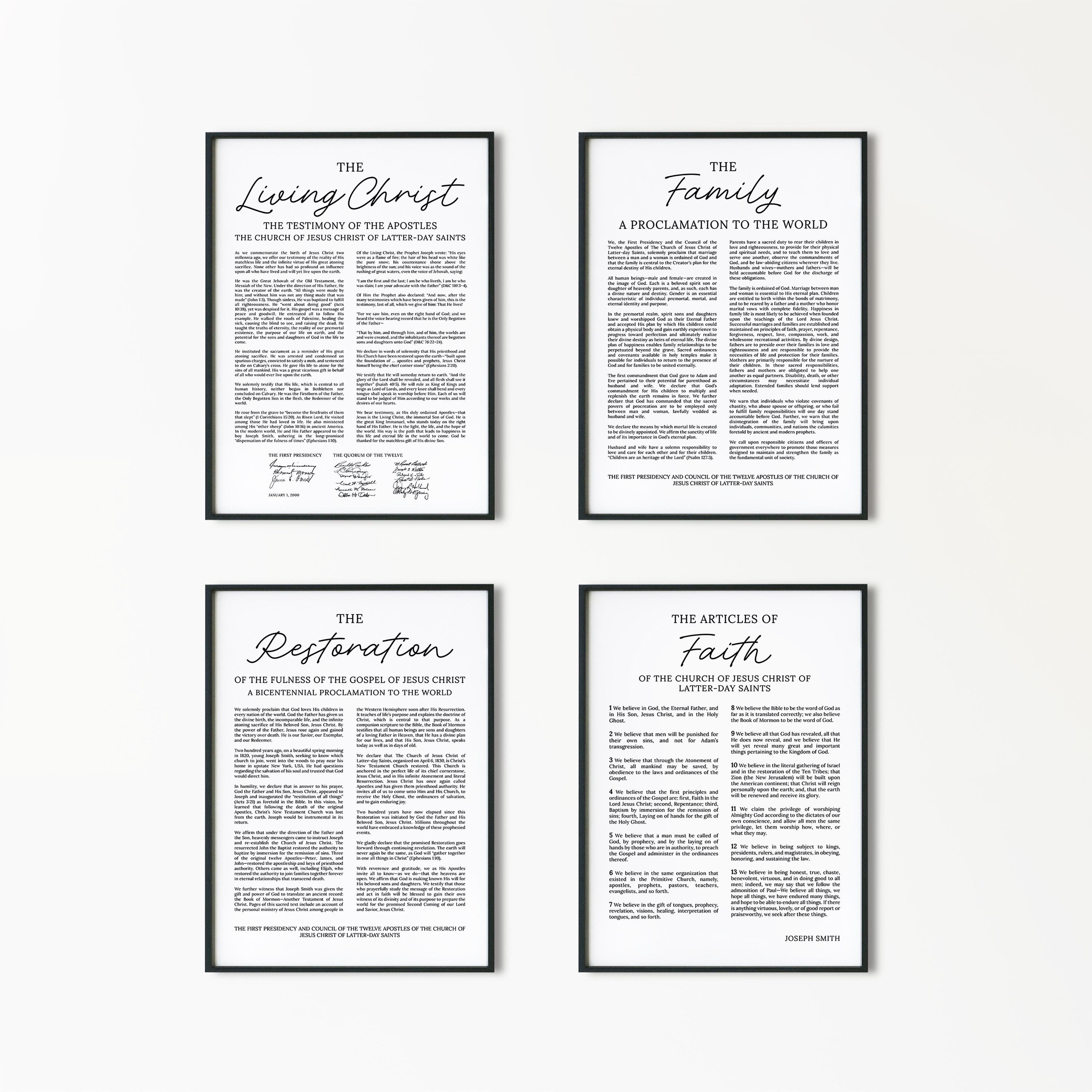 Printable LDS Proclamation Bundle Wall Art – the Living Christ, the ...
