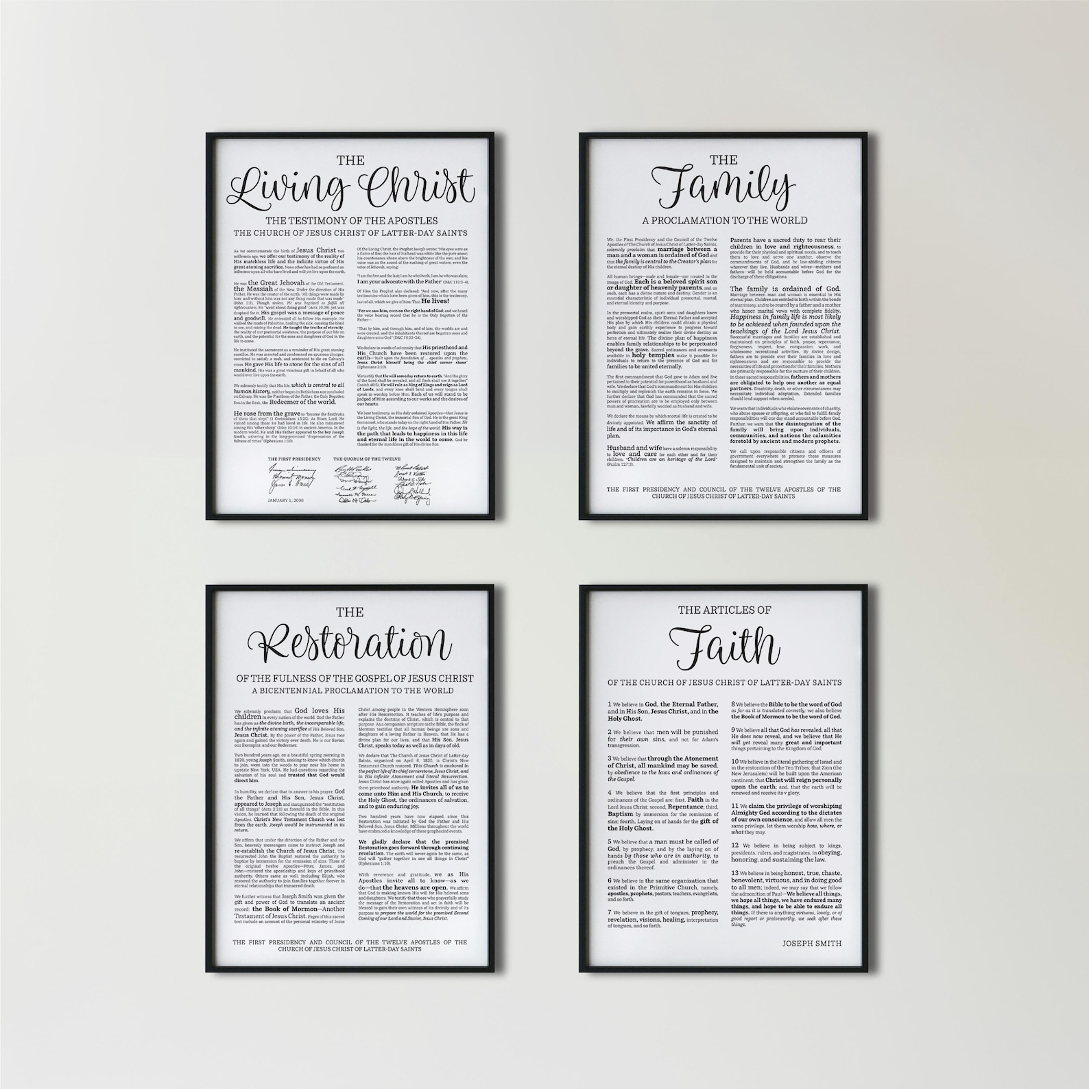 Printable LDS Proclamation Bundle Wall Art – the Living Christ, the ...