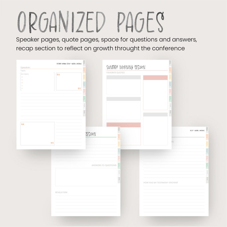 General Conference Notebook | Printable General Conference Pages ...