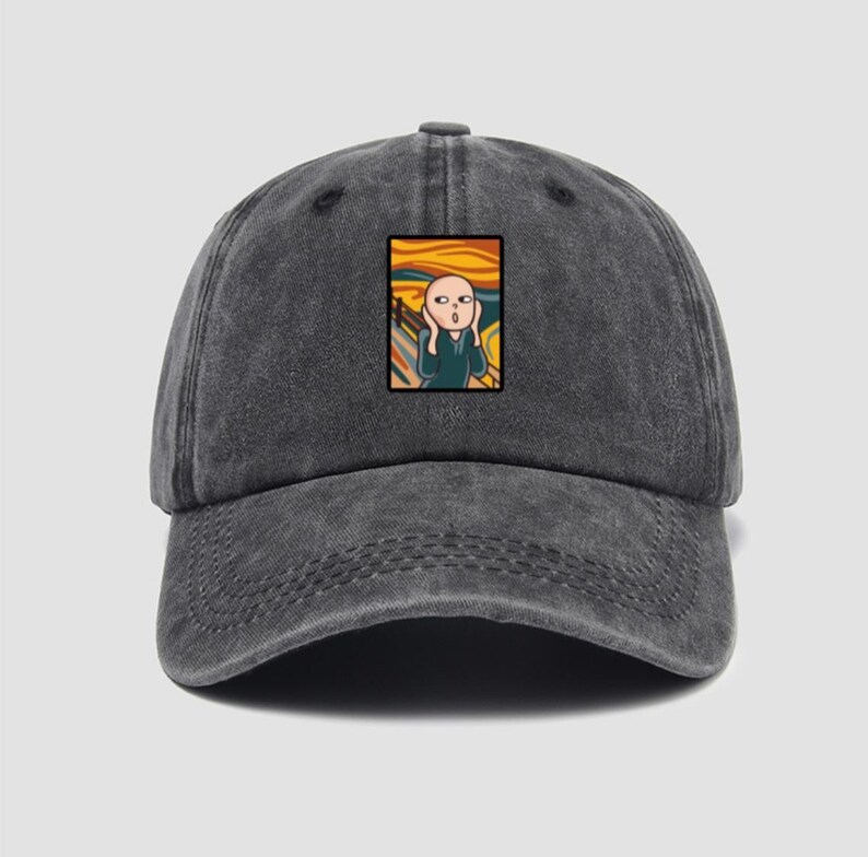 The Scream Inspired Hat Edvard Munch Art Cap, Gothic Aesthetic Dad Hat ...