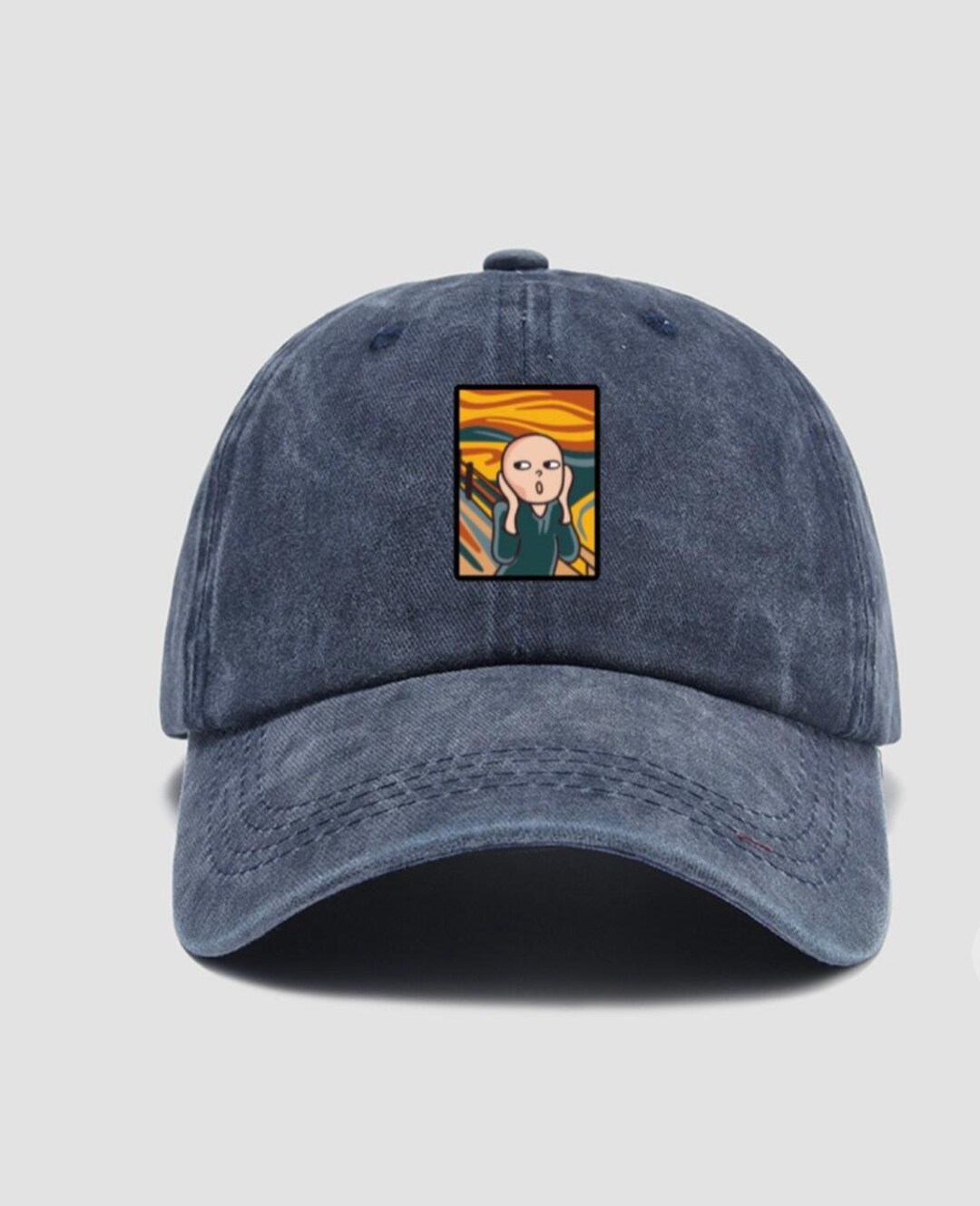 The Scream Inspired Hat Edvard Munch Art Cap, Gothic Aesthetic Dad Hat ...