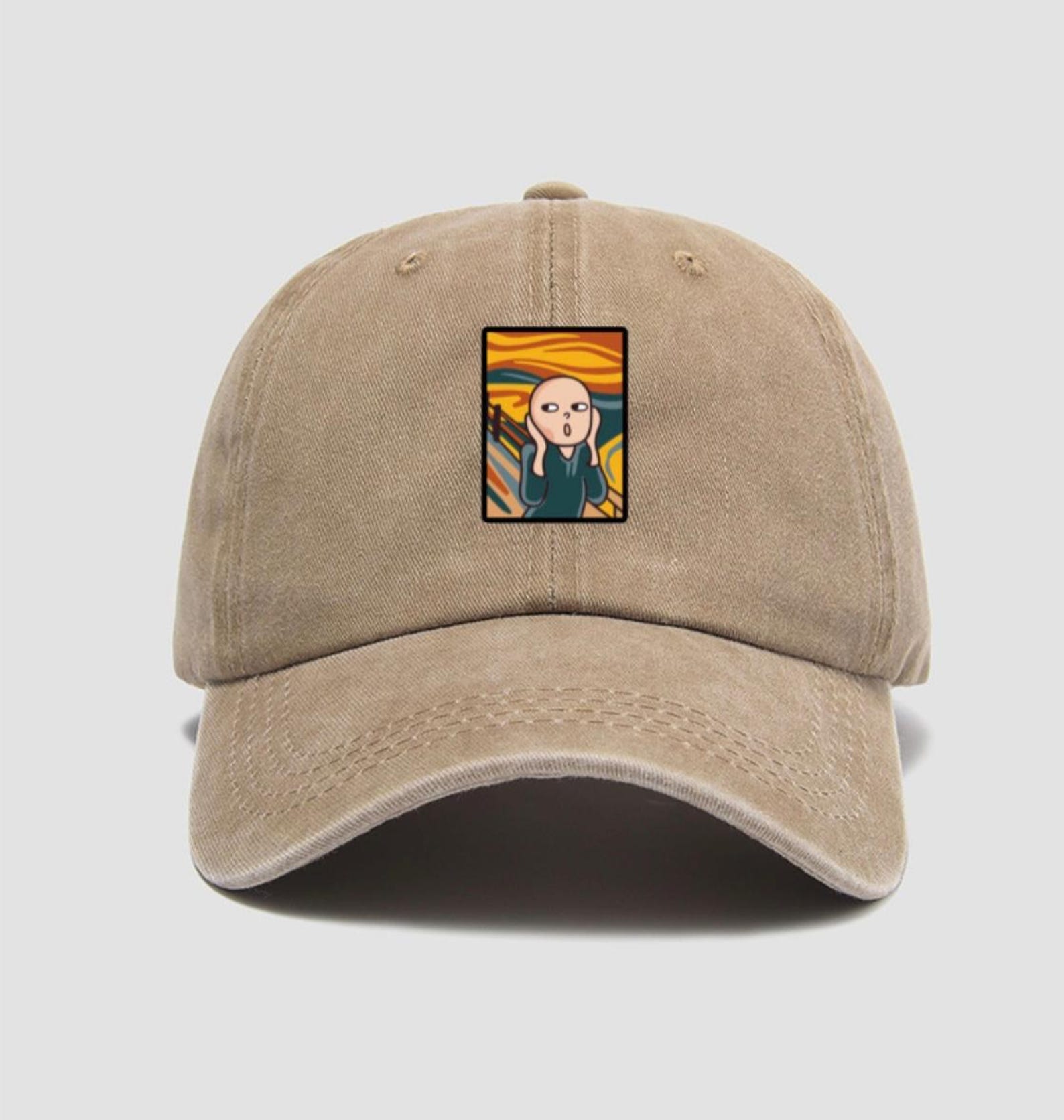 The Scream Inspired Hat Edvard Munch Art Cap, Gothic Aesthetic Dad Hat ...